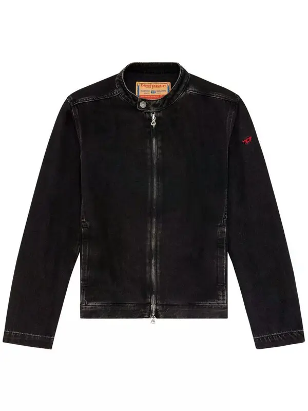 DIESEL® D-glory Denim Moto Jacket - Black