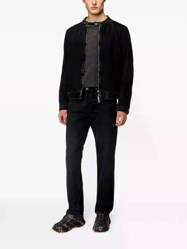 DIESEL® D-glory Denim Moto Jacket - Black