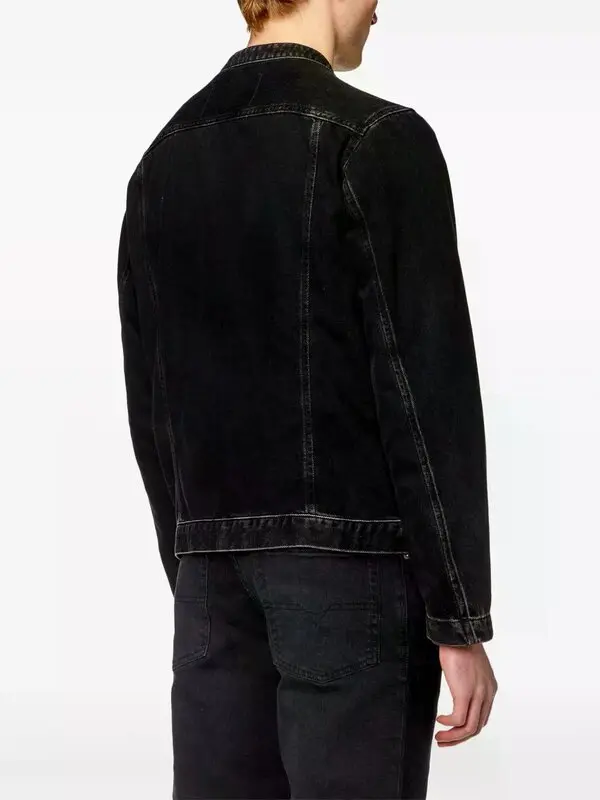 DIESEL® D-glory Denim Moto Jacket - Black