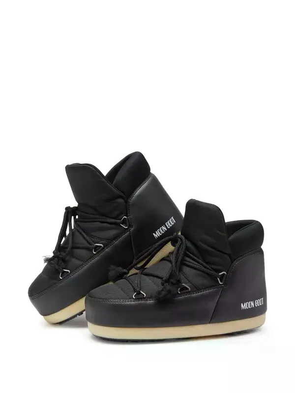 Moon Boot Evx Lace-up Logo Print Ankle Boots - Black