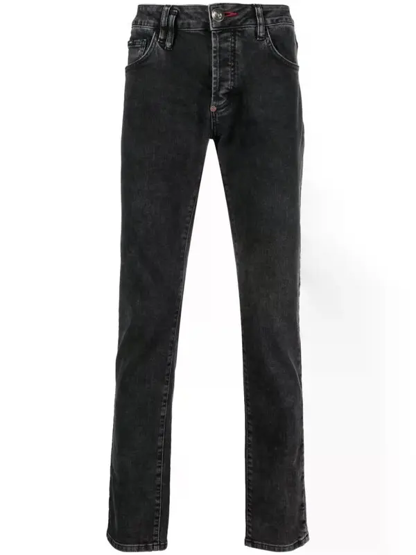 Philipp Plein Iconic Straight-leg Jeans - Grey