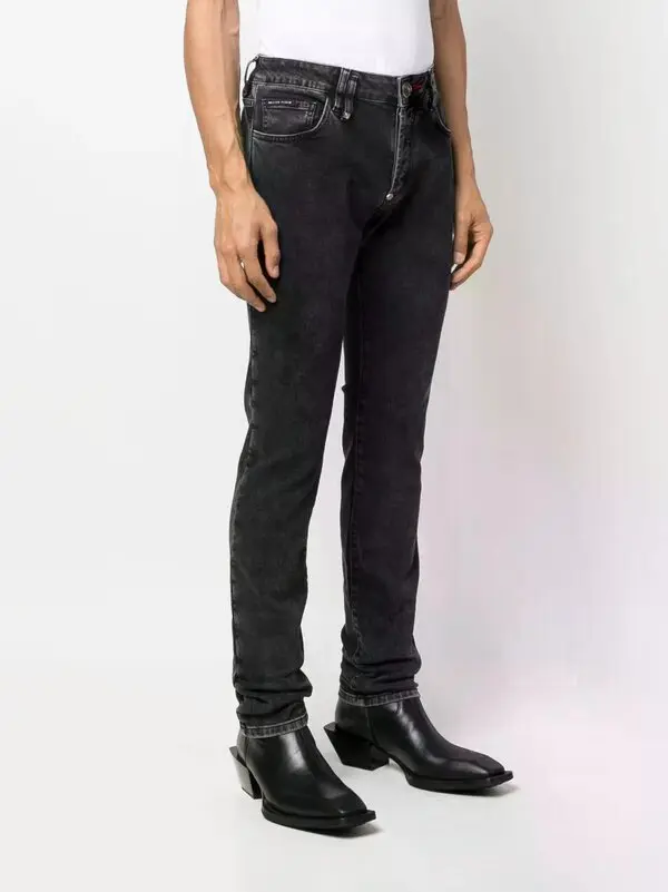 Philipp Plein Iconic Straight-leg Jeans - Grey