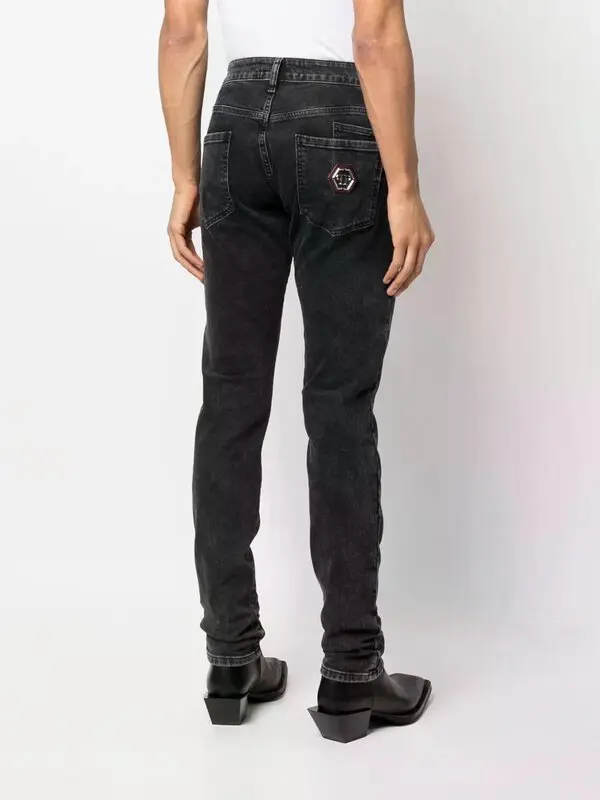 Philipp Plein Iconic Straight-leg Jeans - Grey