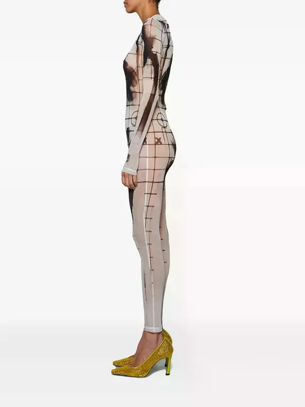 JEAN PAUL GAULTIER Skeleton Print Full-length Jumpsuit
