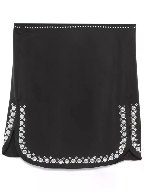Rabanne Studded-hem Mini Skirt - Black