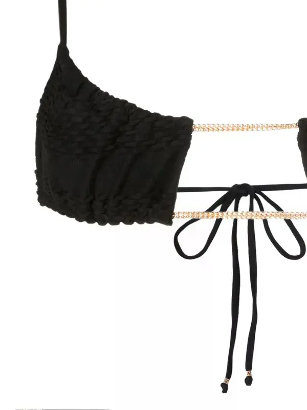 AMIR SLAMA Chain-link Textured-finish Bikini