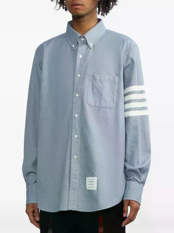 Thom Browne 4-bar Button-down Shirt - Blue