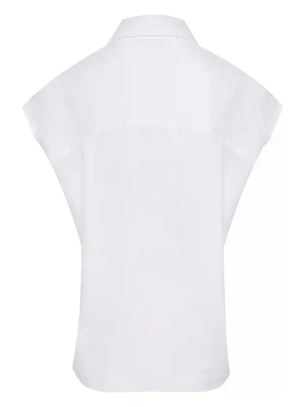 Vince Short-sleeve Linen Shirt - White