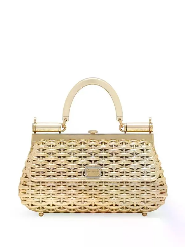 Dolce & Gabbana Small Sicily Interwoven Tote