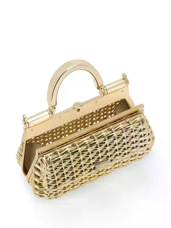 Dolce & Gabbana Small Sicily Interwoven Tote
