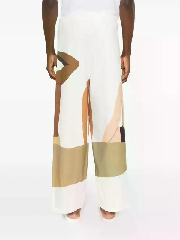 AMIR SLAMA Graphic-print Wide-leg Trousers