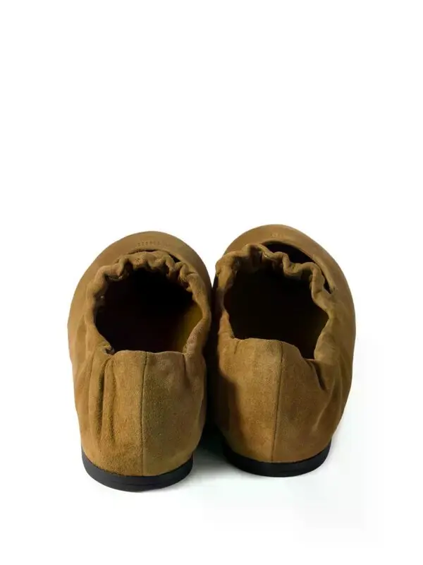 Miu Miu Suede Gathered Ballet Flats