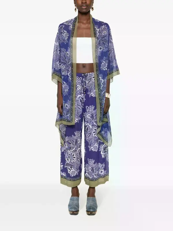 Etro Floral-print Wide-leg Trousers