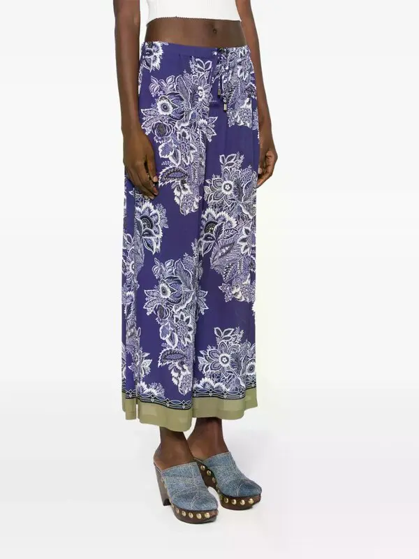 Etro Floral-print Wide-leg Trousers