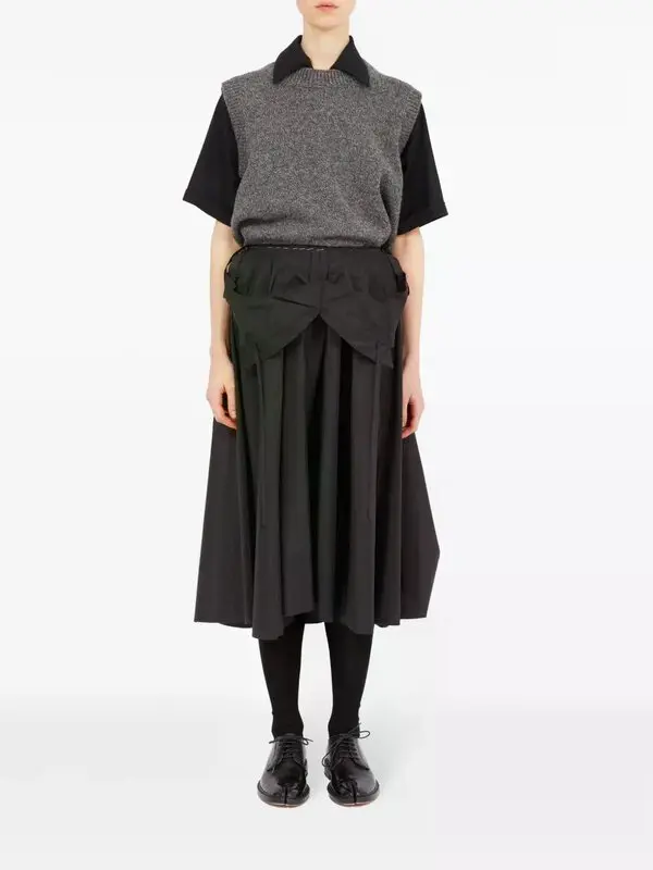 MAISON MARGIELA Layered Flared Midi Skirt