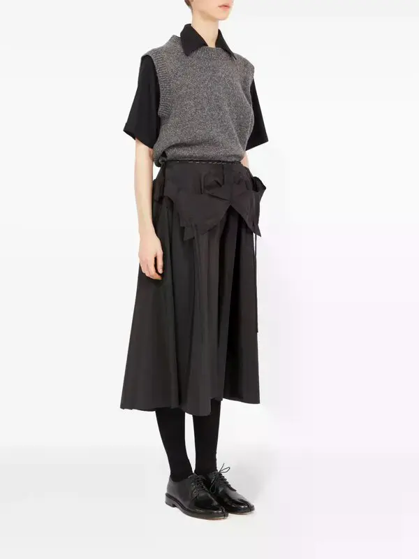 MAISON MARGIELA Layered Flared Midi Skirt