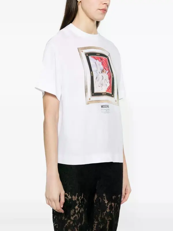 Moschino Painting-print Crepe Blouse