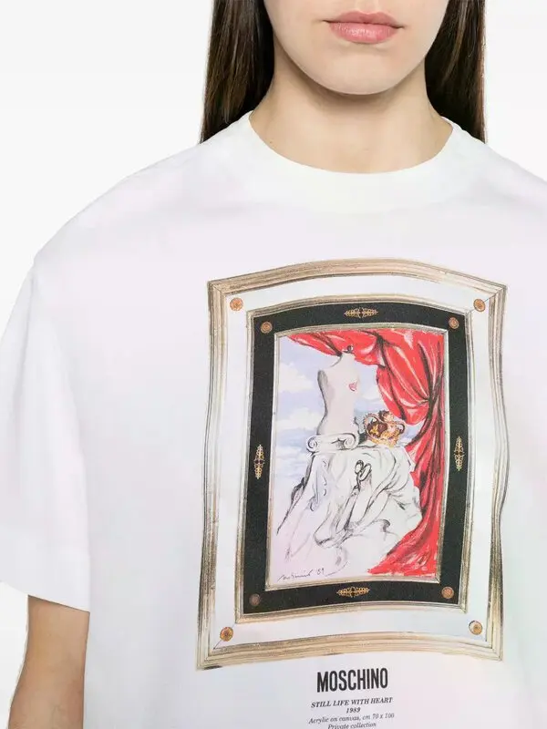 Moschino Painting-print Crepe Blouse