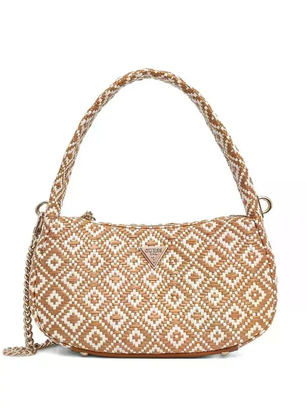 Guess Vikky Woven-patterned Shoulder Bag