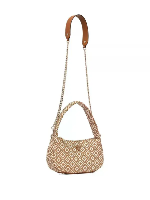 Guess Vikky Woven-patterned Shoulder Bag