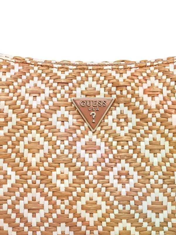 Guess Vikky Woven-patterned Shoulder Bag