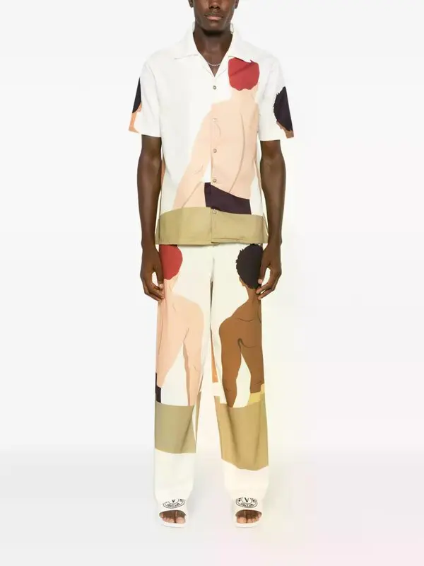 AMIR SLAMA Graphic-print Cotton Shirt