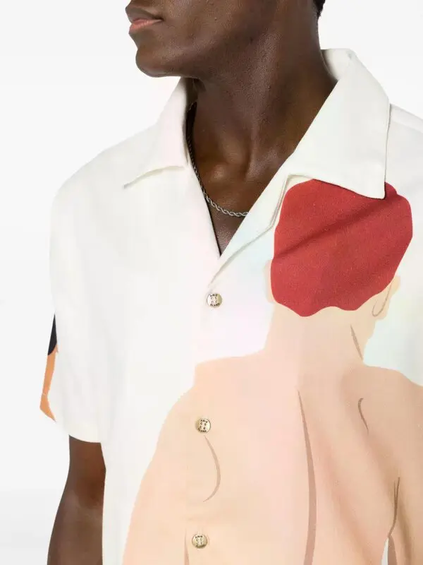 AMIR SLAMA Graphic-print Cotton Shirt