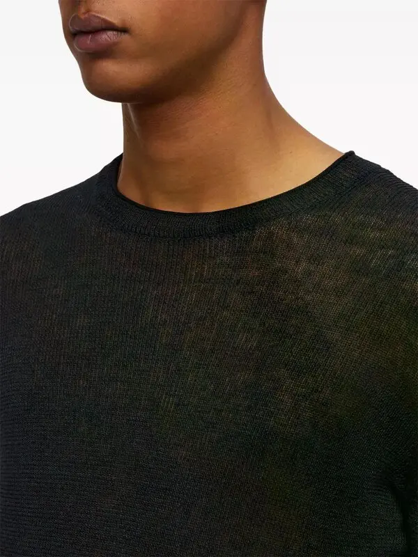 FERRAGAMO Ribbed-knit Linen Jumper