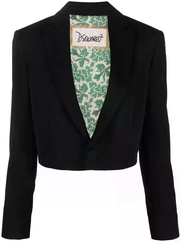 Dsquared2 Single-breasted Cropped Blazer - Black