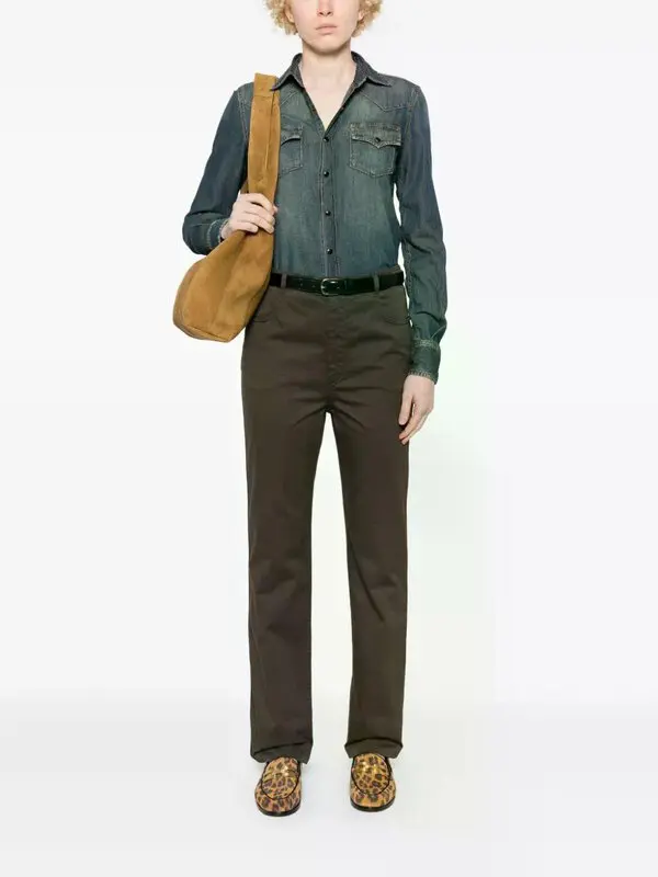 Saint Laurent Straight-leg Cotton Trousers