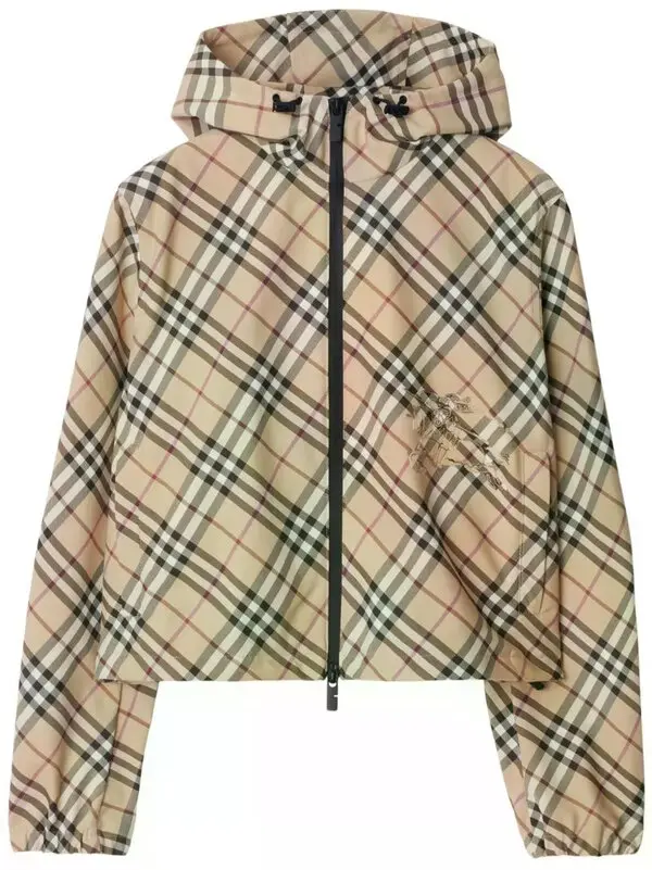 Burberry Check Jacket - Neutrals