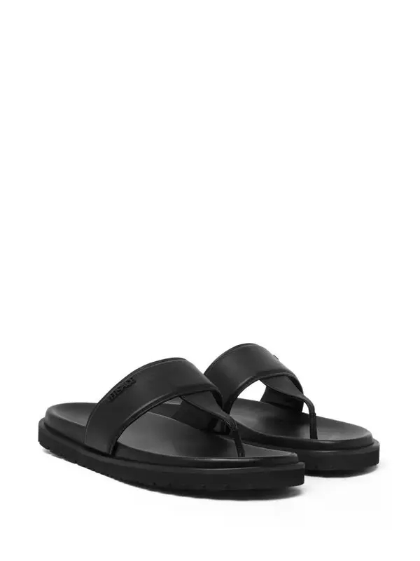 Versace Logo-embossed Leather Sandals