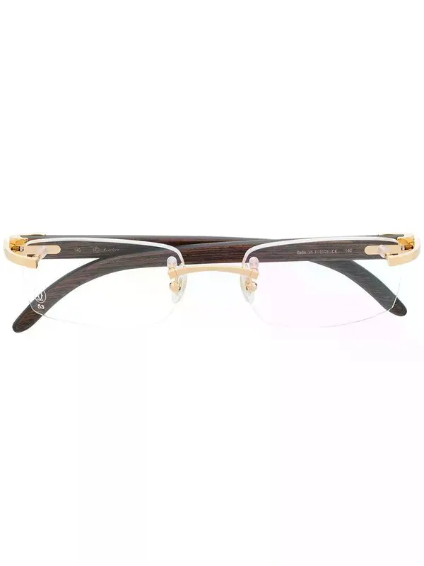 Cartier Ibiza Square-frame Glasses - Brown