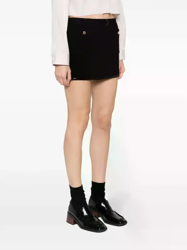 Miu Miu Sequin-trim Knitted Miniskirt