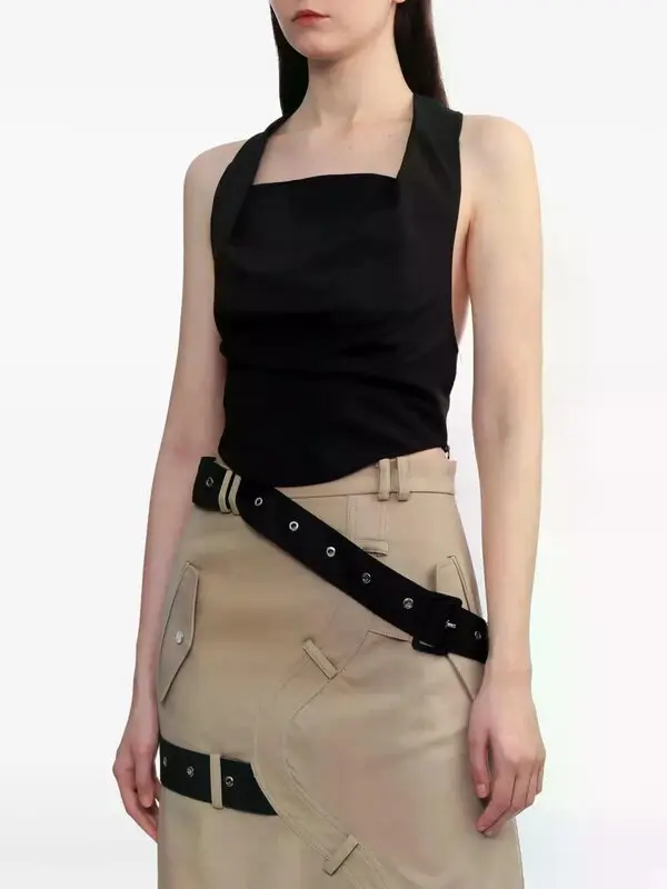Rokh Halterneck Draped Top