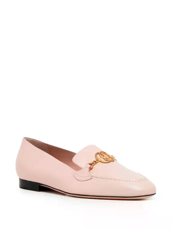 Bally O'brien Embellished Leather Loafers - Pink