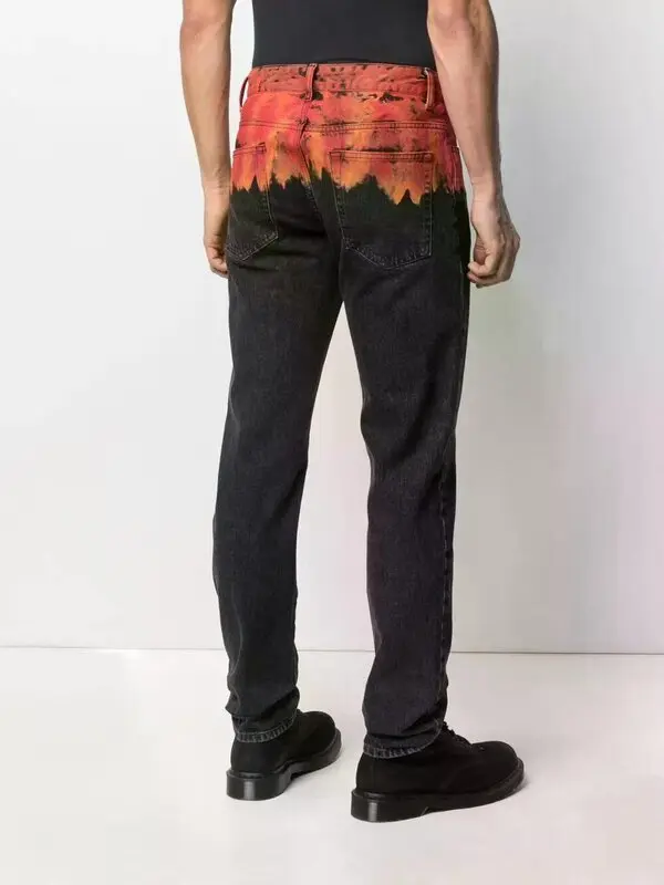 COUNTY OF MILAN Marcelo Burlon Flame-print Slim Jeans