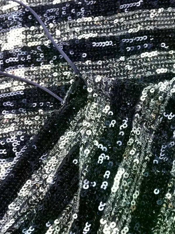 Balmain Striped Sequinned Tulle Minidress