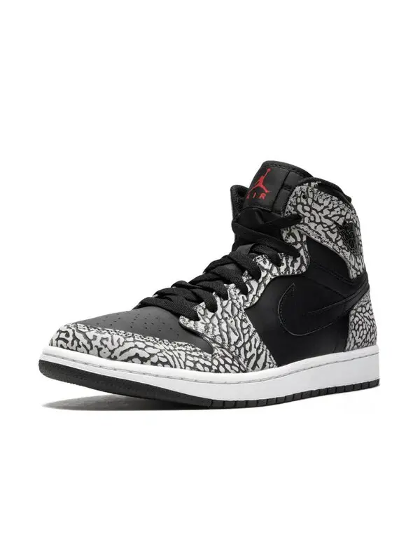 JORDAN 1 Retro High Elephant Print Sneakers - Black