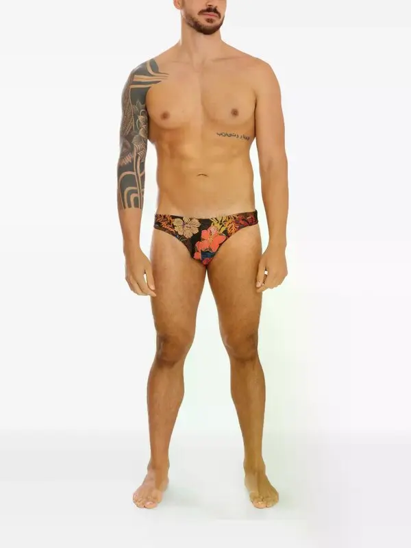 AMIR SLAMA Floral-print Swim Briefs
