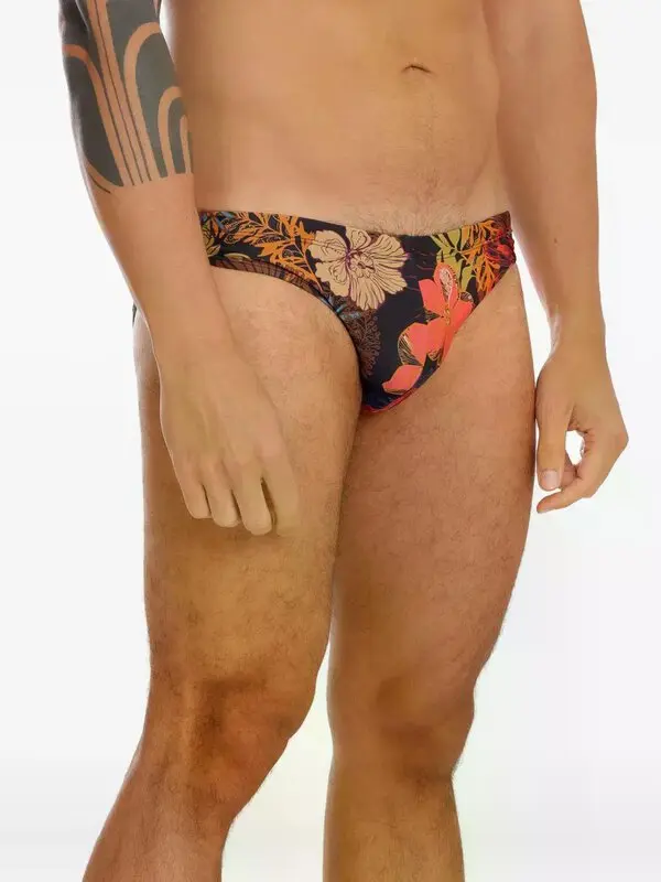 AMIR SLAMA Floral-print Swim Briefs
