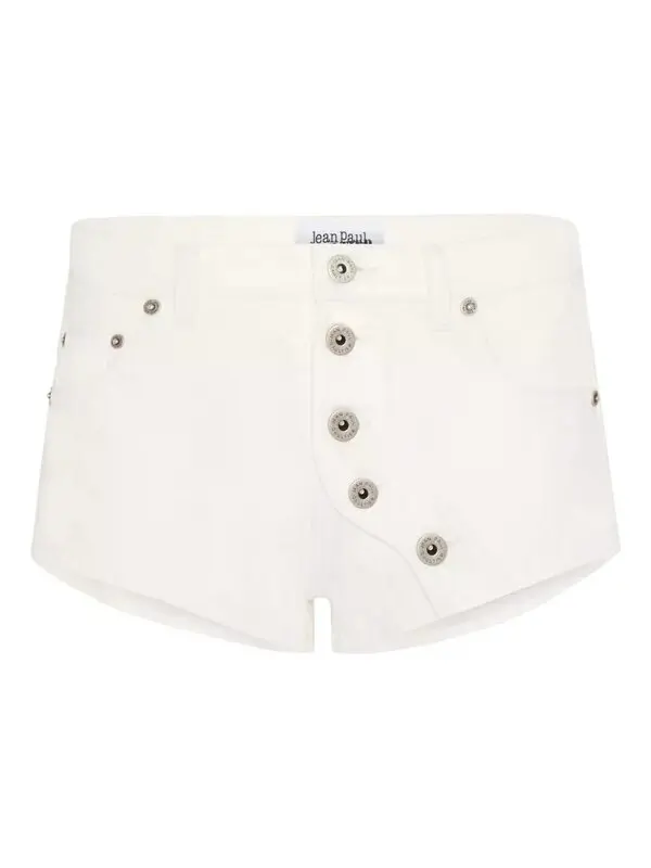 JEAN PAUL GAULTIER Button-detailed Mini Shorts - White