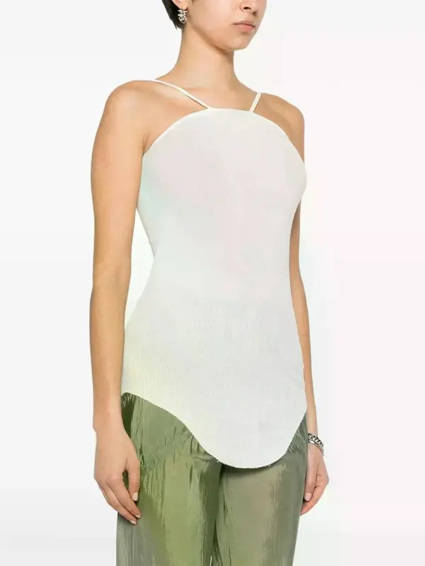 Rick Owens Scorpio Ribbed-knit Tank Top - White