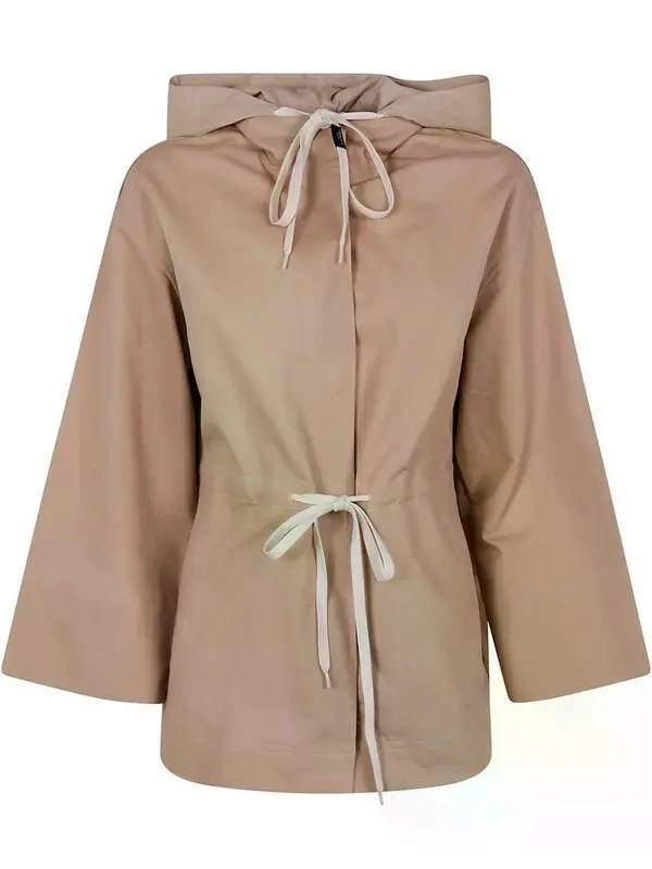 TWINSET Hooded Jacket With Drawstring Waist