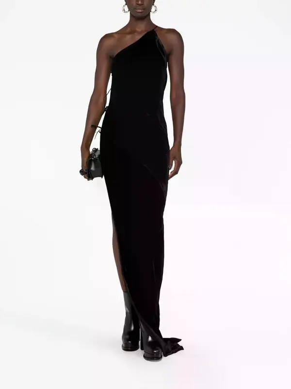 Rick Owens Silk-blend One-shoulder Dress