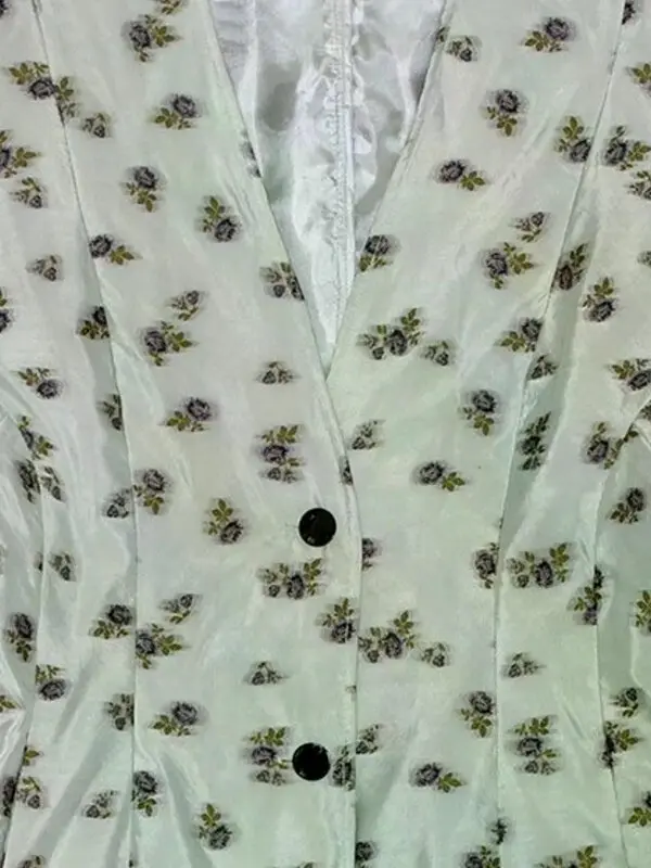 GANNI Floral Print Buttoned Minidress