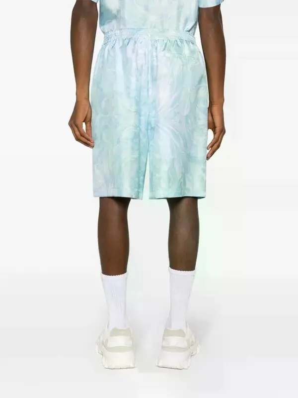 Versace Barocco-print Silk Shorts