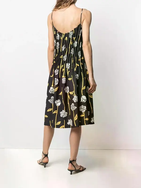Opening Ceremony Rose-print Pleated Dress