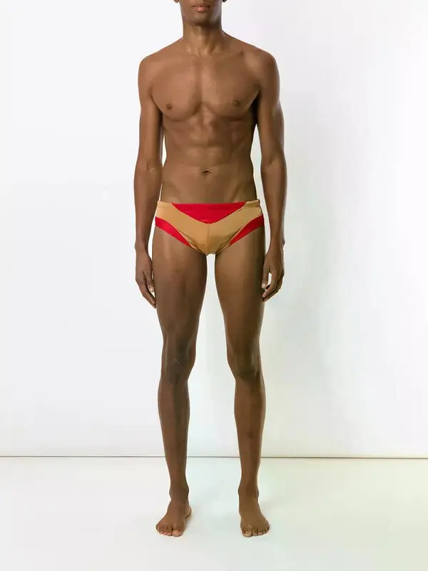AMIR SLAMA Paneled Two-tone Swimming Trunks