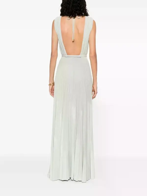 Elisabetta Franchi Belted Jersey Maxi Dress